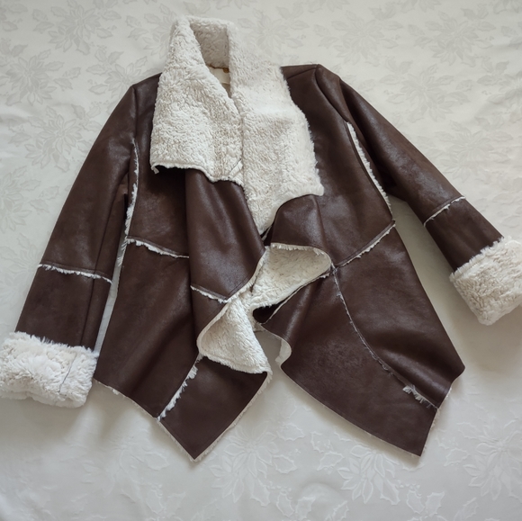 McGinn | Jackets & Coats | Mcginn Anthropologie Faux Shearling Faux ...